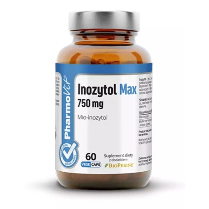 Pharmovit Inozytol Max 750 mg Mio-inozytol 60 kapsułek vege - opinie ...