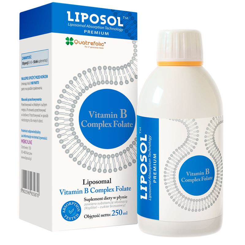 Liposol by Aliness Liposomalna Witamina B Complex Folate 250ml - opinie ...