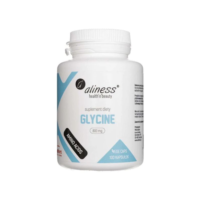 Aliness Glycine (glicyna) 800mg 100 kapsułek - opinie, cena | mybionic.pl