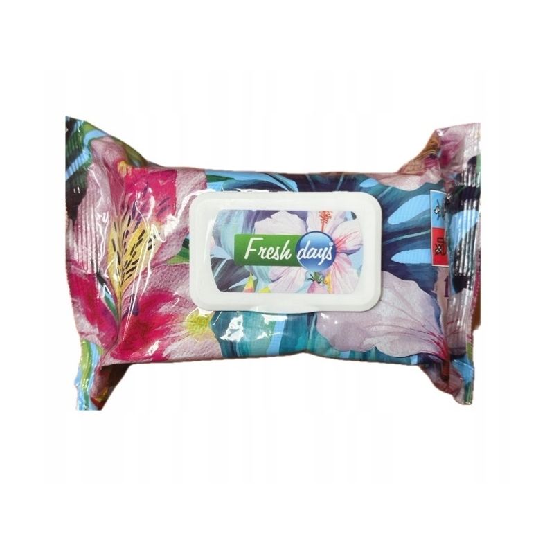 Fresh Days Chusteczki nawilżane o zapachu tropic flower 120 sztuk ...