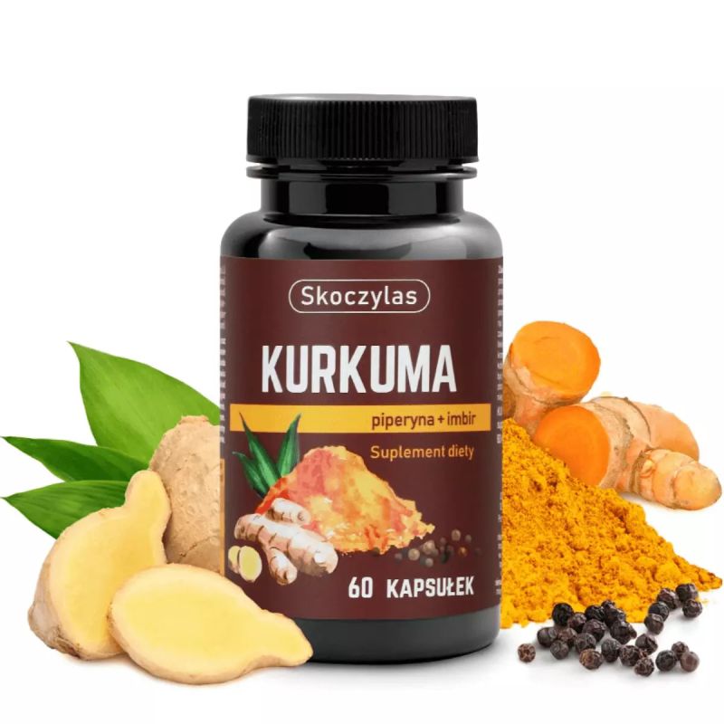 Skoczylas Kurkuma, piperyna + imbir 60 kapsułek - opinie, cena | mybionic.pl
