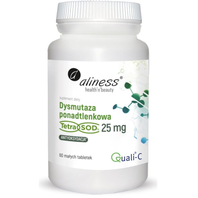 Aliness Dysmutaza ponadtlenkowa (Tetra Sod) 25 mg 60 tabletek - opinie, cena | mybionic.pl