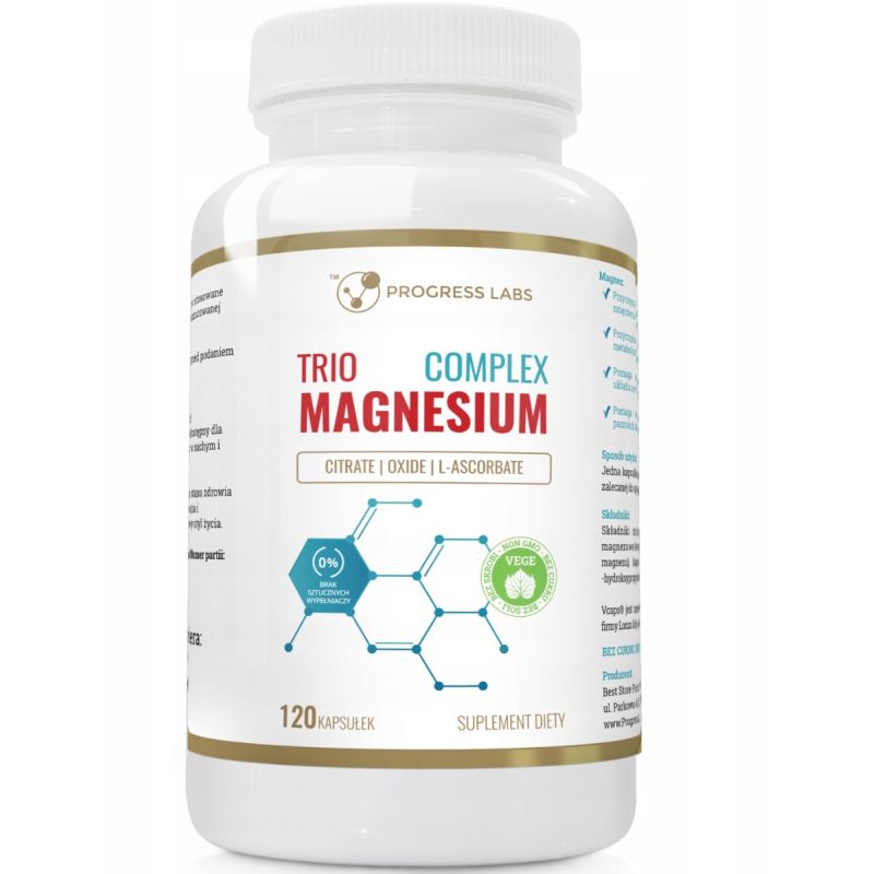 Progress Labs Trio Magnesium Complex 120 kapsułek - opinie, cena ...