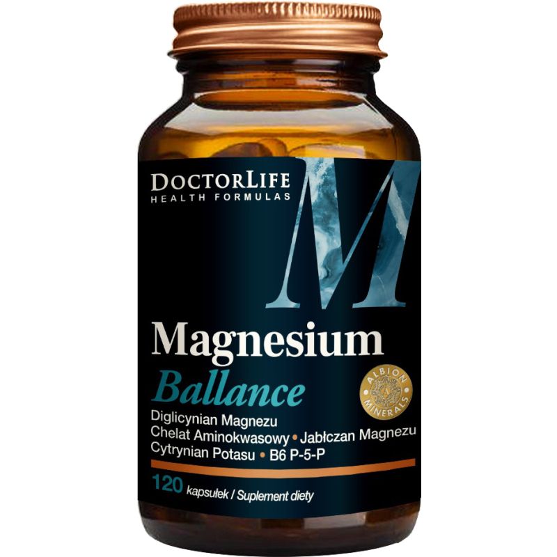 Doctor Life Magnesium Ballance Cytrynian+Jabłczan+B6 120 kapsułek ...