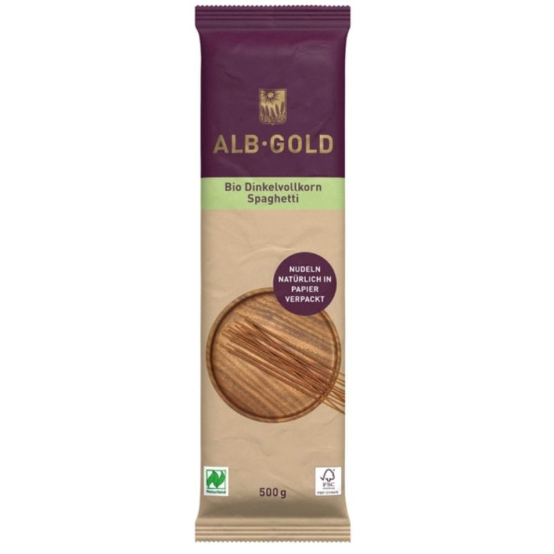 Alb Gold Makaron (Orkiszowy Razowy) Spaghetti BIO 500 g - opinie, cena ...