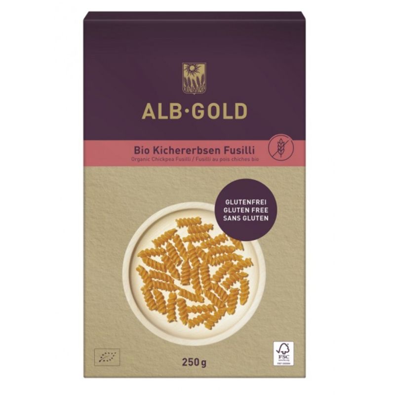 Alb Gold Makaron Proteinowy (Z Ciecierzycy) Świderki Bezglutenowy BIO ...